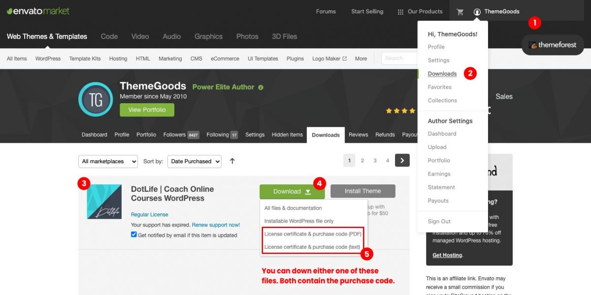 Register Your Purchase – ThemeGoods Documentations