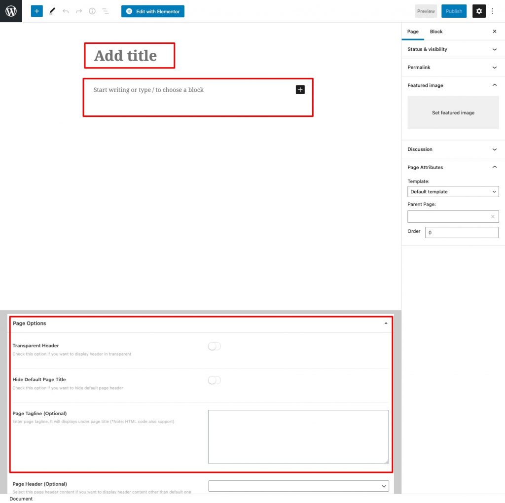 Page Options – ThemeGoods Documentations