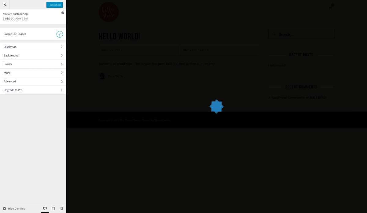 How to customise page loading indicator – ThemeGoods Documentations