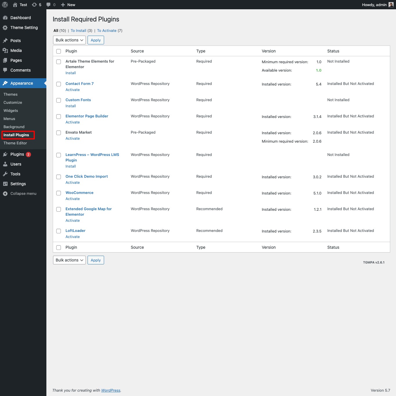 Installation – Themes Documentations