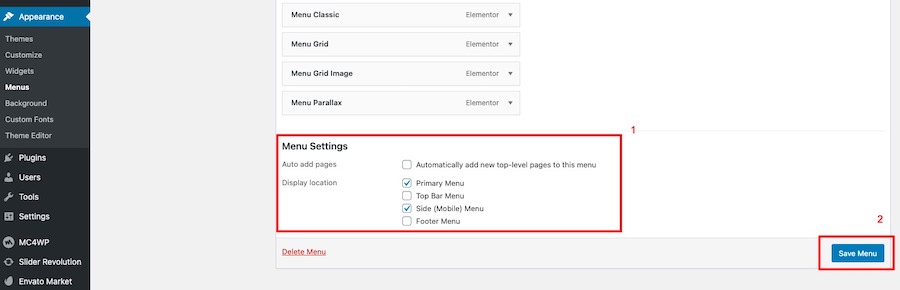 Setting up header & navigation menu using “General Menu Layout ...