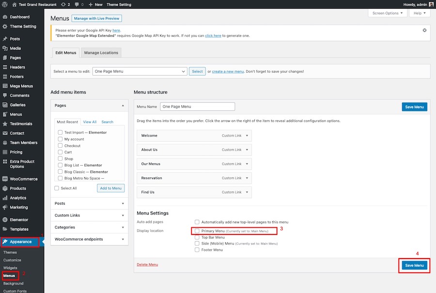 Setting up header & navigation menu using “General Menu Layout ...