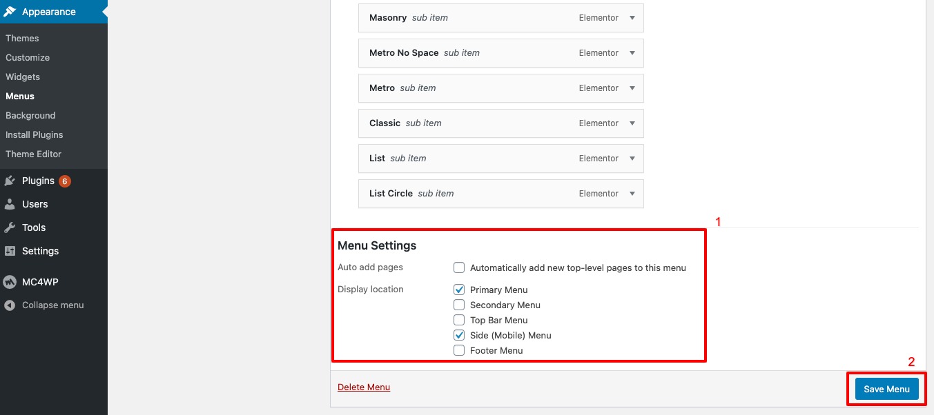 Setting up header & navigation menu using “General Menu Layout” – ThemeGoods Documentations