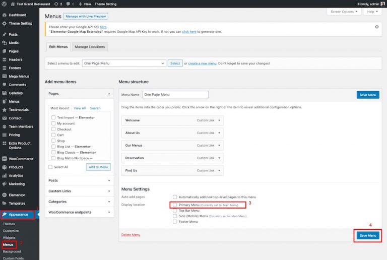 Setting Up Header And Navigation Menu Using General Menu Layout