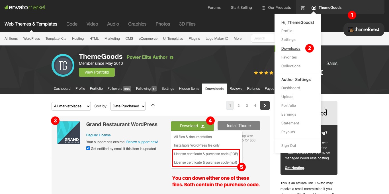 Register Your Purchase – ThemeGoods Documentations