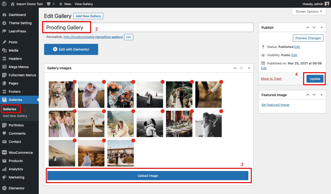 Create a Proofing Gallery Post – ThemeGoods Documentations