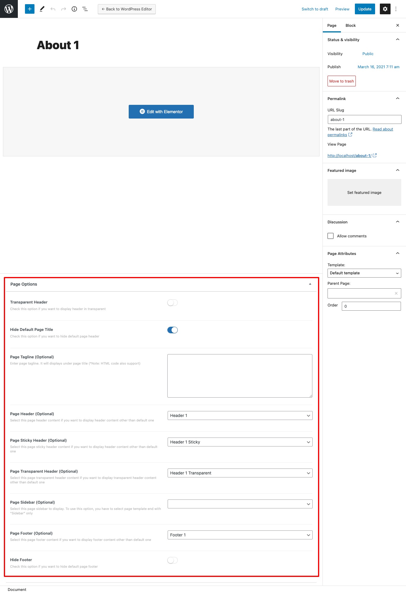 Page Options – ThemeGoods Documentations