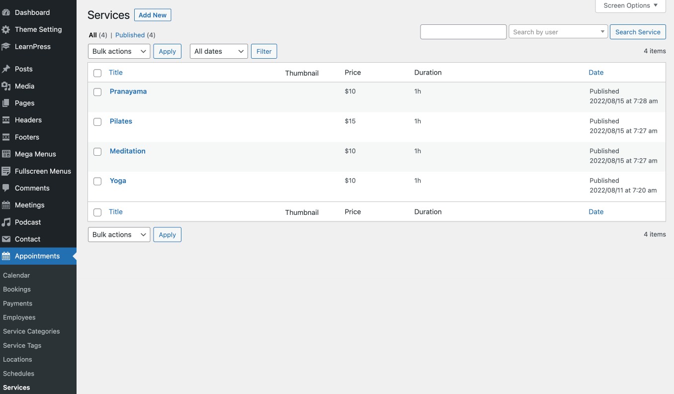 How to create services – ThemeGoods Documentations