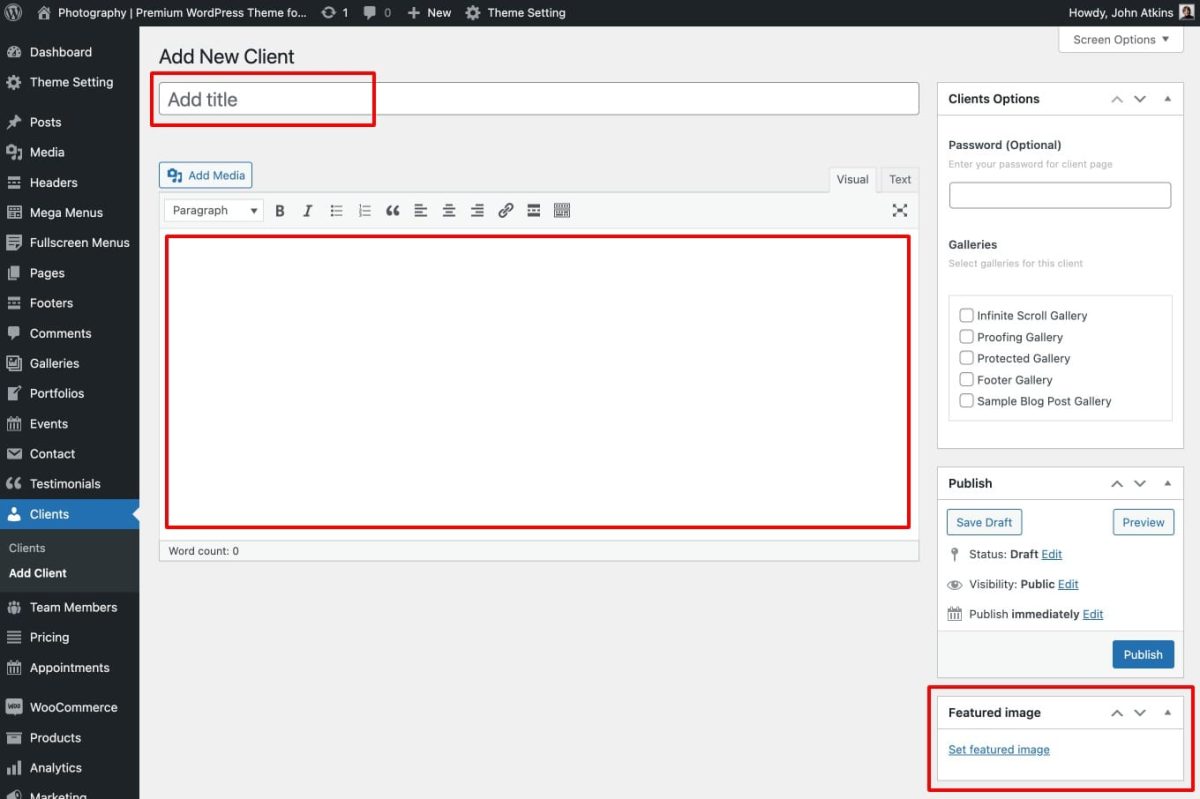 Create a Client Post – ThemeGoods Documentations