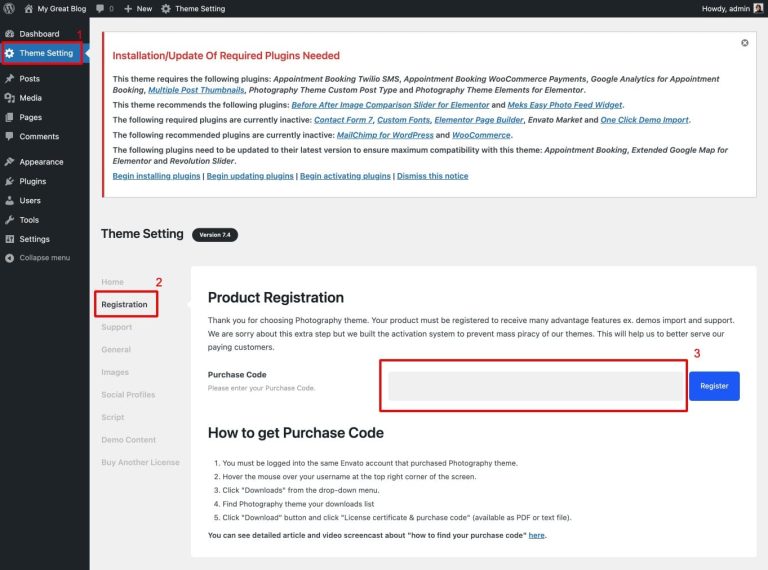 Register Your Purchase – ThemeGoods Documentations